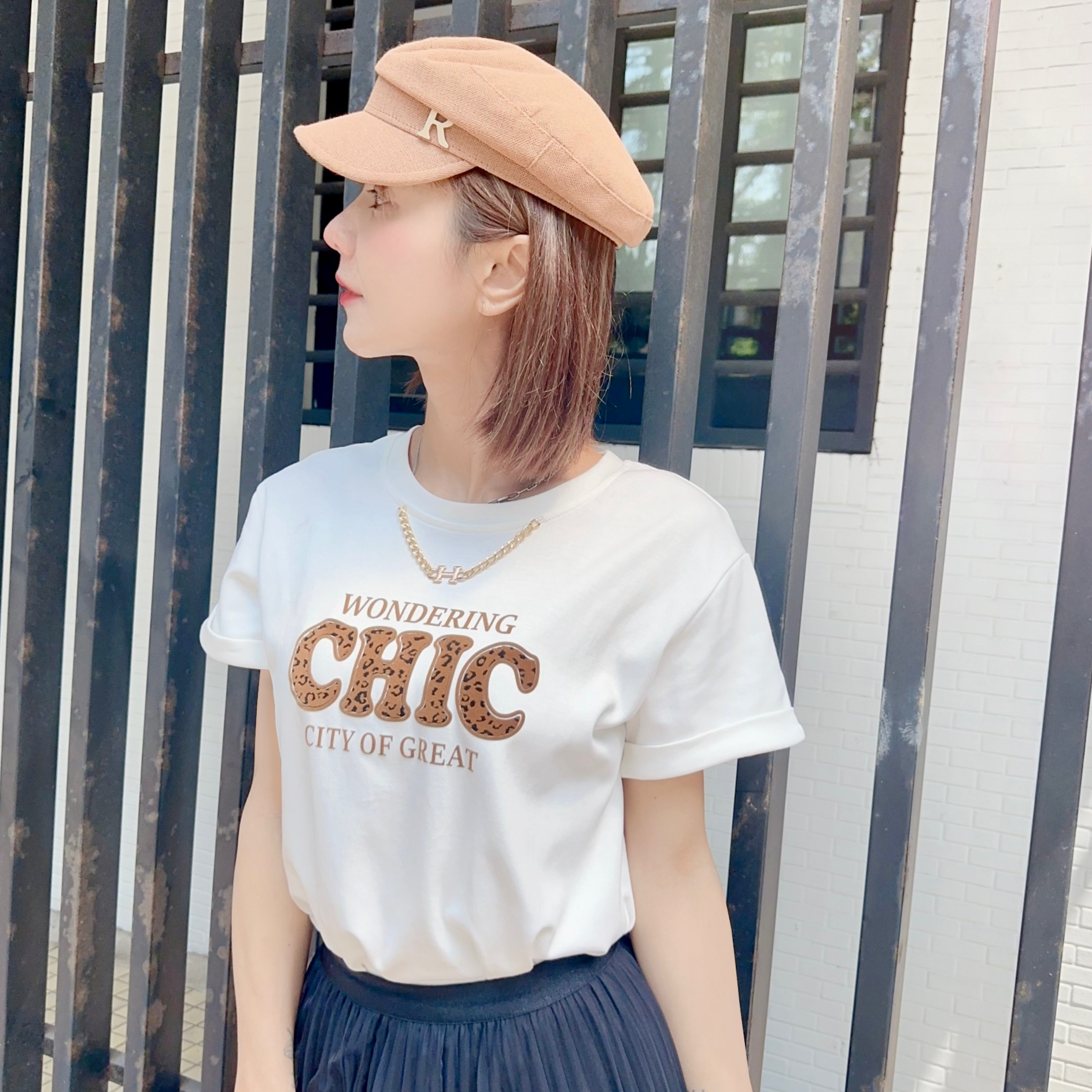 CHIC鍊條棉T AV01 – EESA 韓國女裝 | 韓系時尚服飾