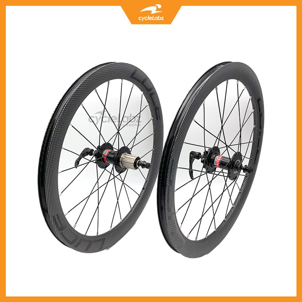 LUCE Alloy Wheelset 20" 451 with NOVATEC Hub - Carbon Look – Cyclelabz ...