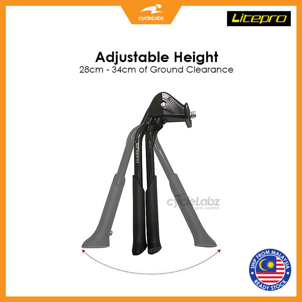 Litepro Adjustable Double Kickstand Aluminium Mountain Road Folding ...