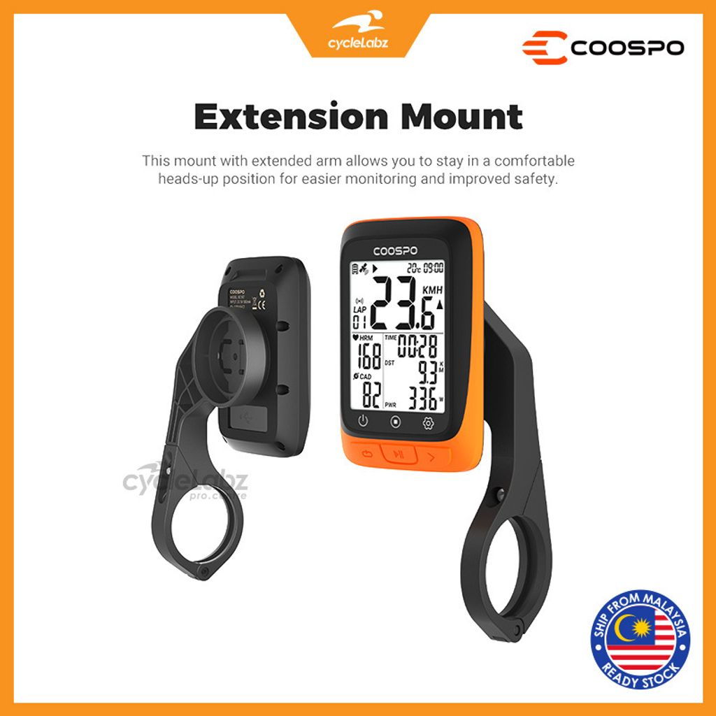 CooSpo BC107 Bike Cycling Computer GPS BeiDou Bluetooth 5.0 ANT+ with ...