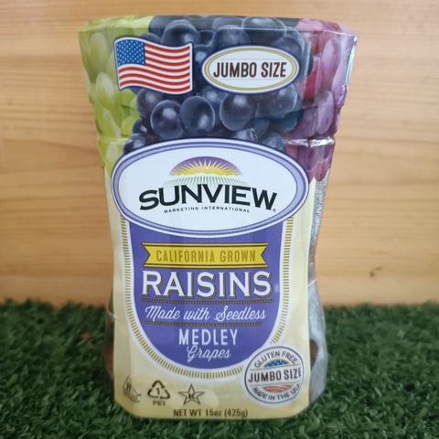 SUNVIEW ORGANIC MEDLEY SEEDLEES RAISIN (425gram) – FruitLab Delivery