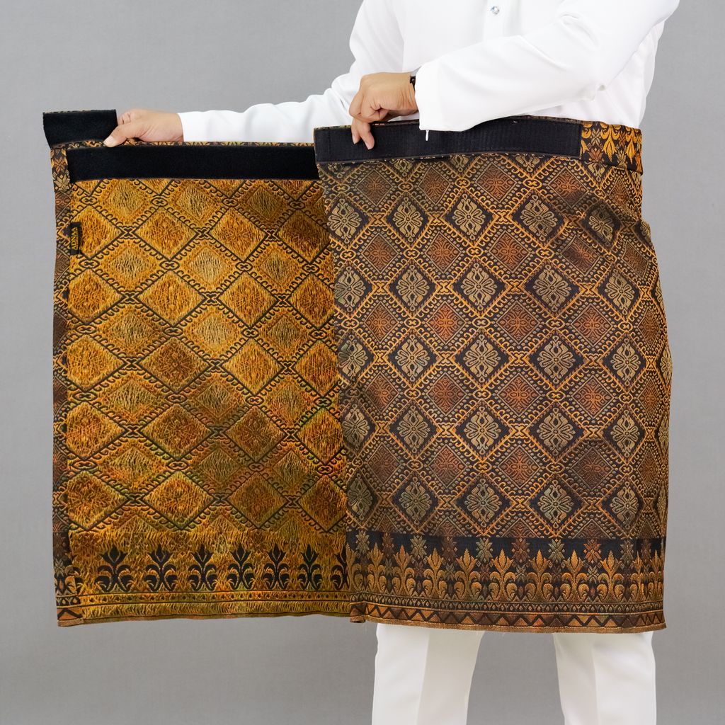 Songket Instant 0012 BlackGold+SoftGreen – ADNAA