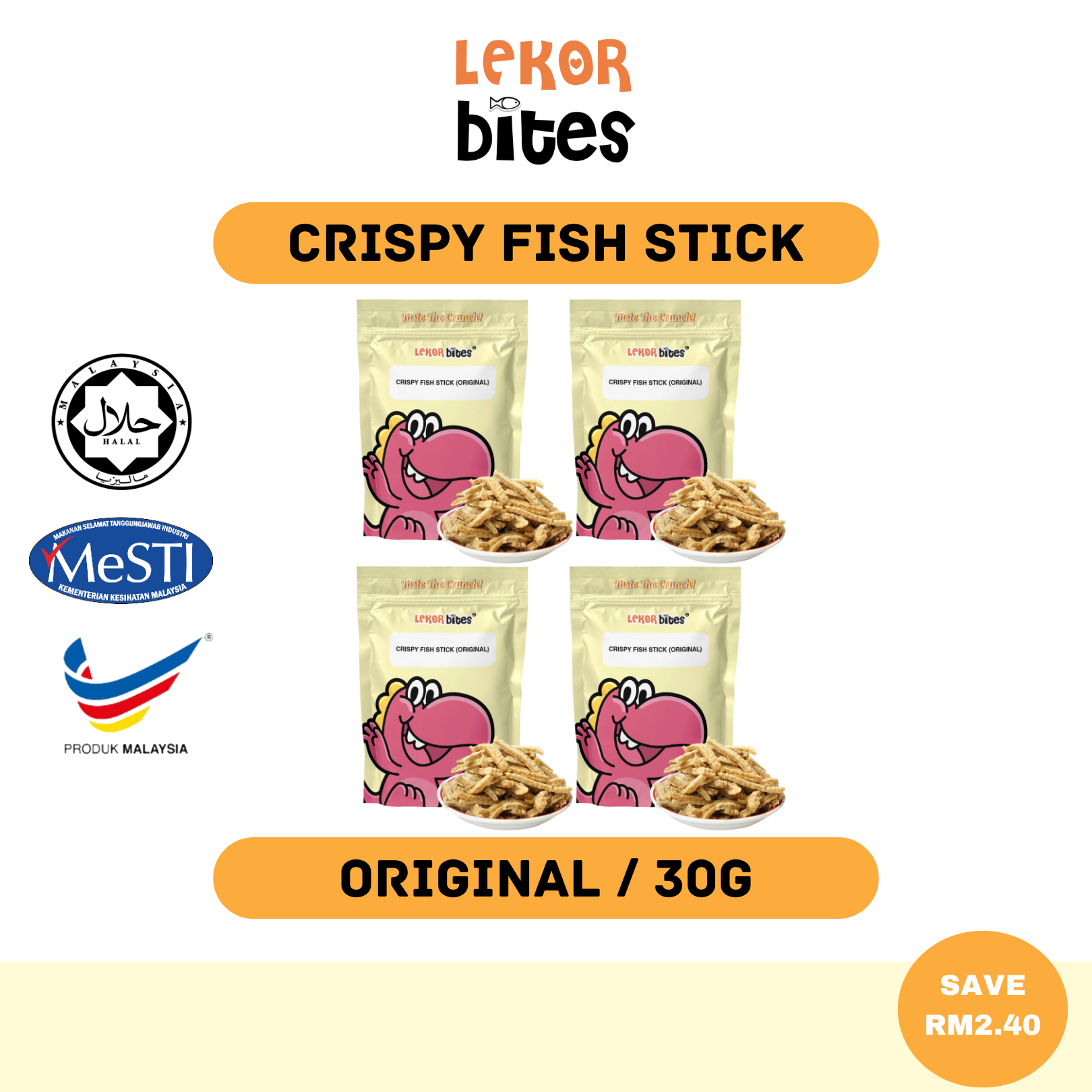 [HALAL] Lekor Bites Crispy Fish Stick | Stik Ikan - Original