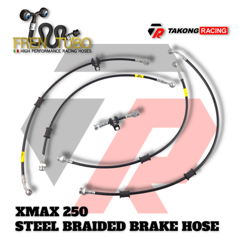 FREN TUBO ABS STEEL BRAIDED BRAKE HOSE XMAX250 – Takong Racing (Parts ...