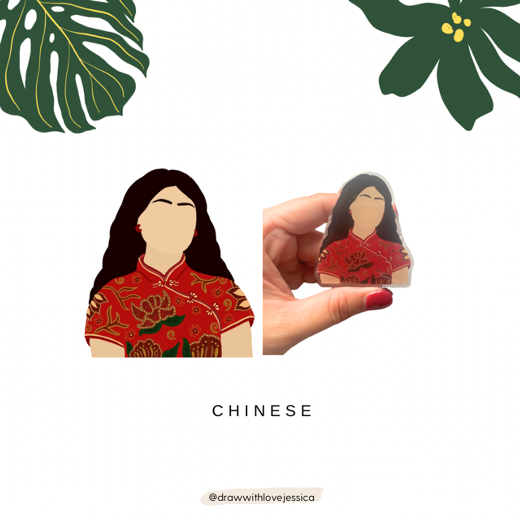 Chinese Lady phonegrip – DrawwithloveJessica