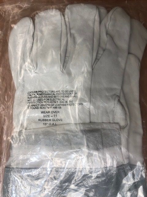 NOVAX 13″ White Leather Glove Protector for Electrical Insulation ...