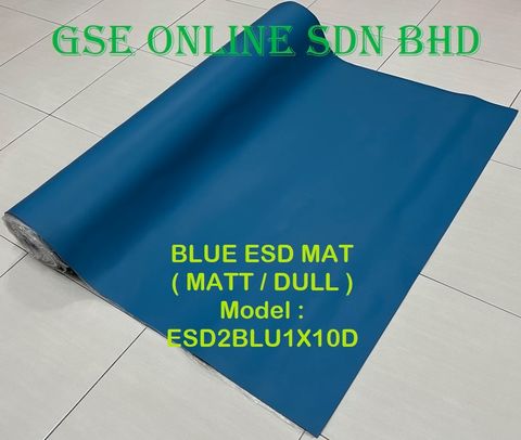 RoHS-1, ESD Mat/Anti-Static Blue Table Mat, Matt/Dull, 2mm x 1m Width X ...