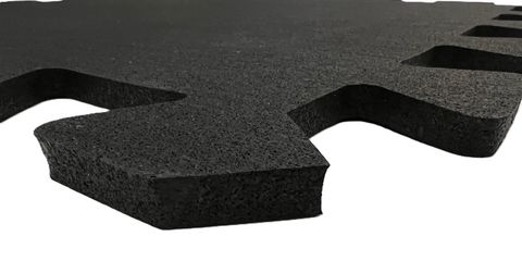 Interlocking Black Gym Mat, 10mm x 500mm x 500mm per piece, BLACK GYM ...