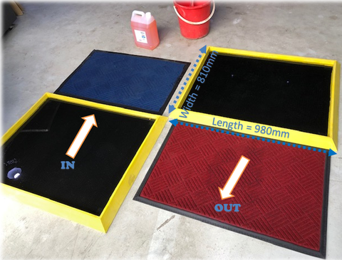 Disinfectant Boot Dip, Foot Bathmat, 100% Natural Rubber Floor Mat ...