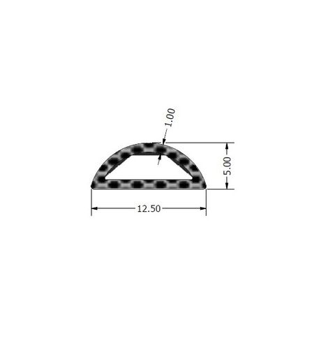 EPDM Rubber Sponge D Profile / D Sections Sponge Rubber Seals, Black ...