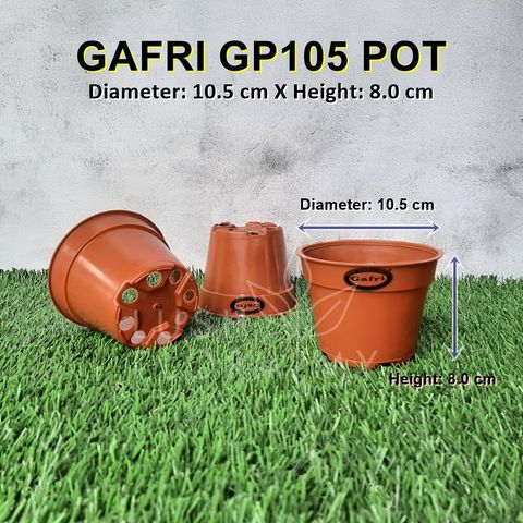 LushFloraMy - GAFRI GP105-BR GROWER POT (BROWN) – Lushflora.my