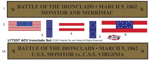 Atlantis 1/300 Monitor and 1/210 Merrimac/Virginia Model Set – F ...