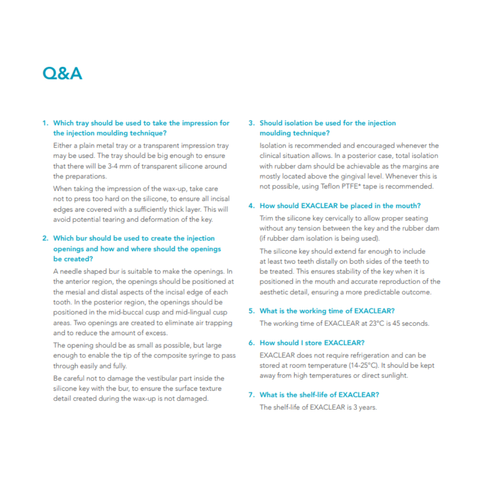 PRE-BOOK (ETA: TBA) EXACLEAR - Crystal Clear Vinyl Polysiloxane ...