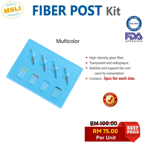 Ready Stock FIBER POST KIT (20 posts per box) 🟢 – MSLI Dental Supplies
