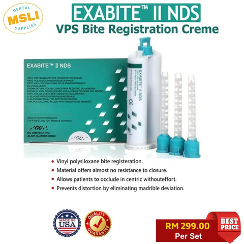 EXABITE II NDS - VPS Bite Registration Creme (2-Cartridge) – MSLI ...