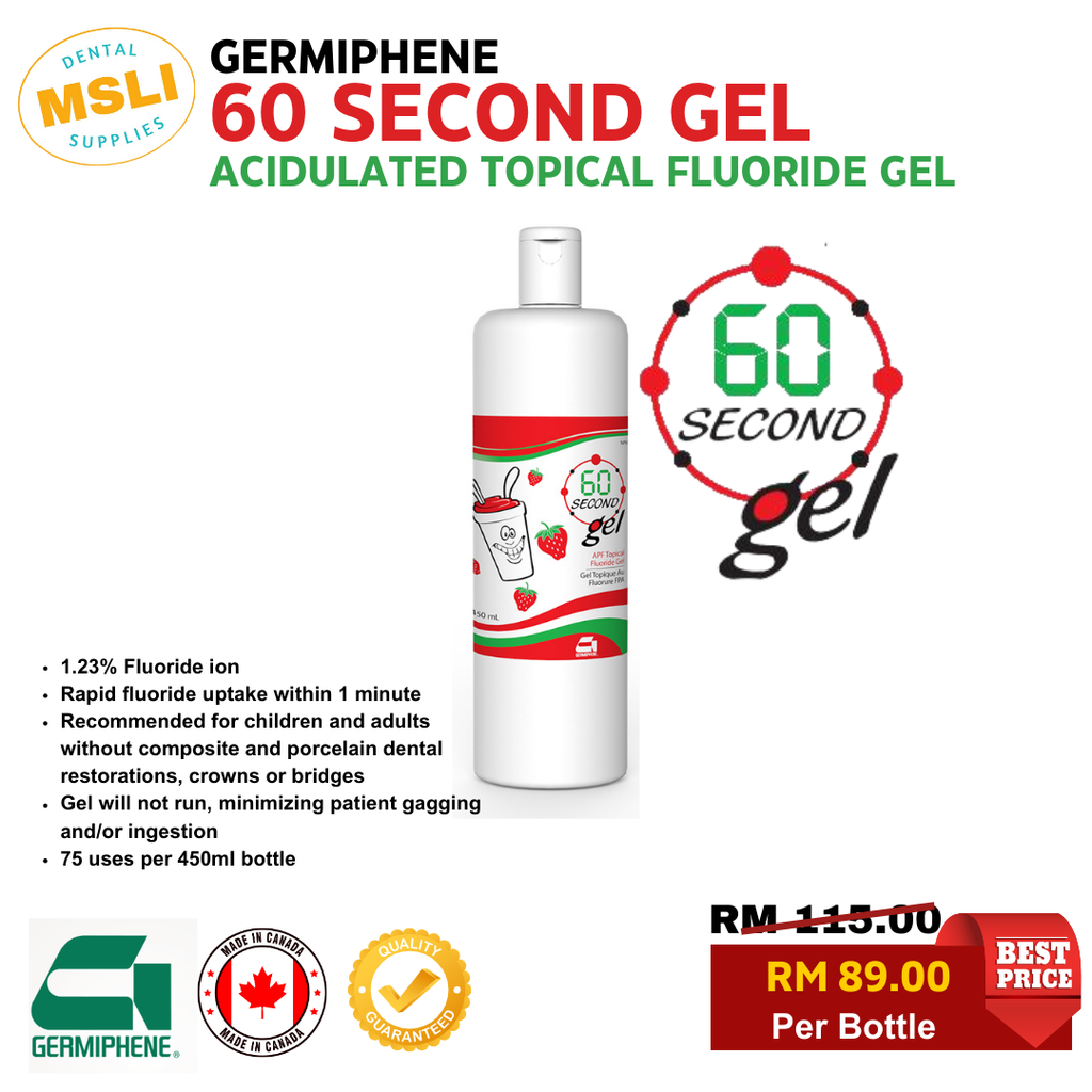 PRE-BOOK (ETA: TBA): GERMIPHENE - 60 SECOND GEL (ACIDULATED TOPICAL FLUORIDE GEL) – MSLI Dental ...