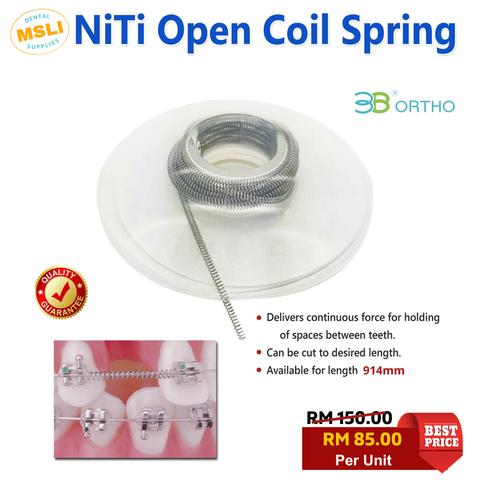 Ready Stock 3B ORTHO - NITI OPEN COIL SPRING IN ROLL - (914mm) 🟢 – MSLI ...