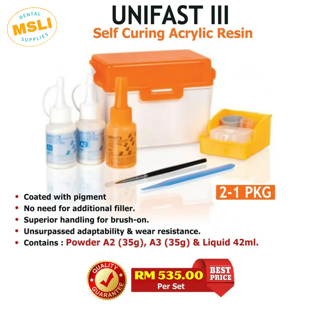 UNIFAST III 2-1PKG - Self Curing Acrylic Resin – MSLI Dental Supplies