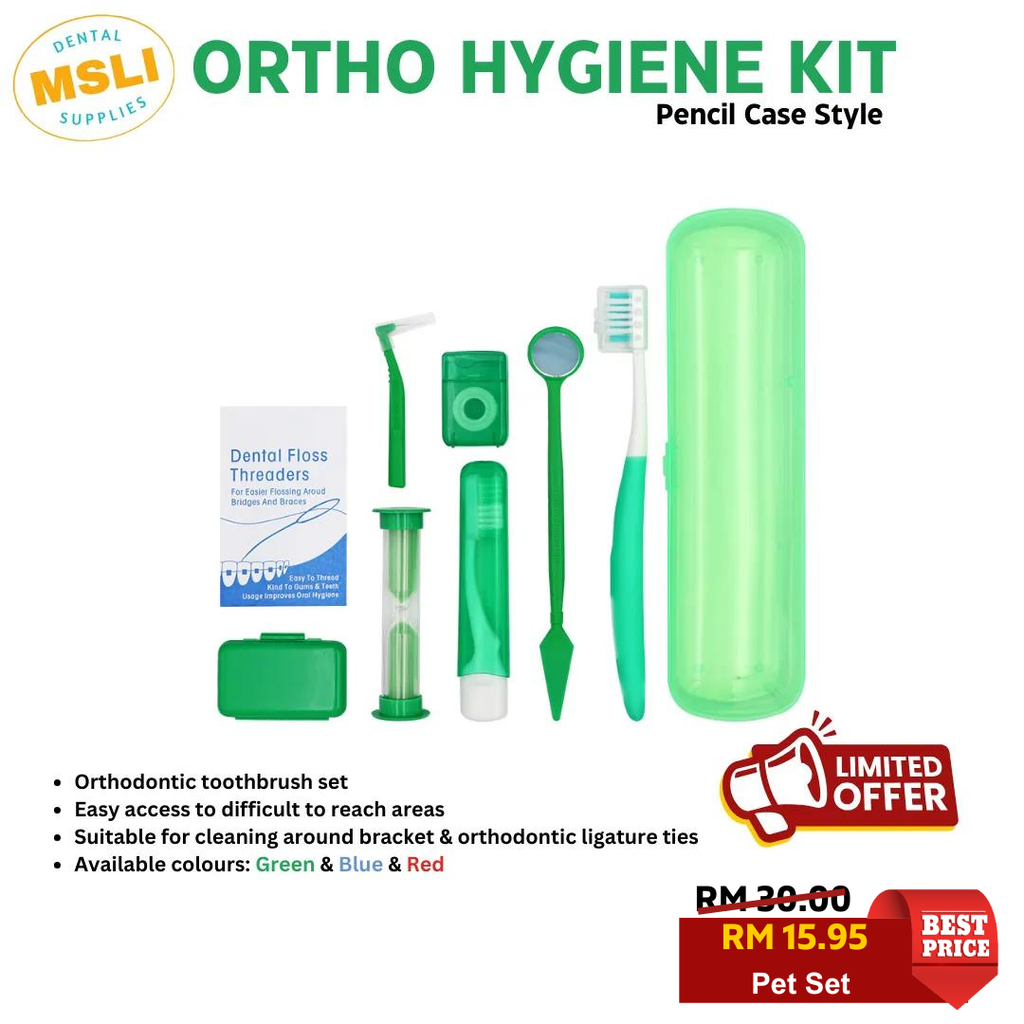 🎉 ORTHO HYGIENE KIT (Pencil Case Style) A106 🟢 – MSLI Dental Supplies