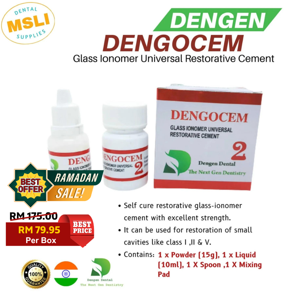 🕌 🌙 DENGEN - DENGOCEM-2 GIC (RESTORATIVE) GLASS IONOMER UNIVERSAL ...