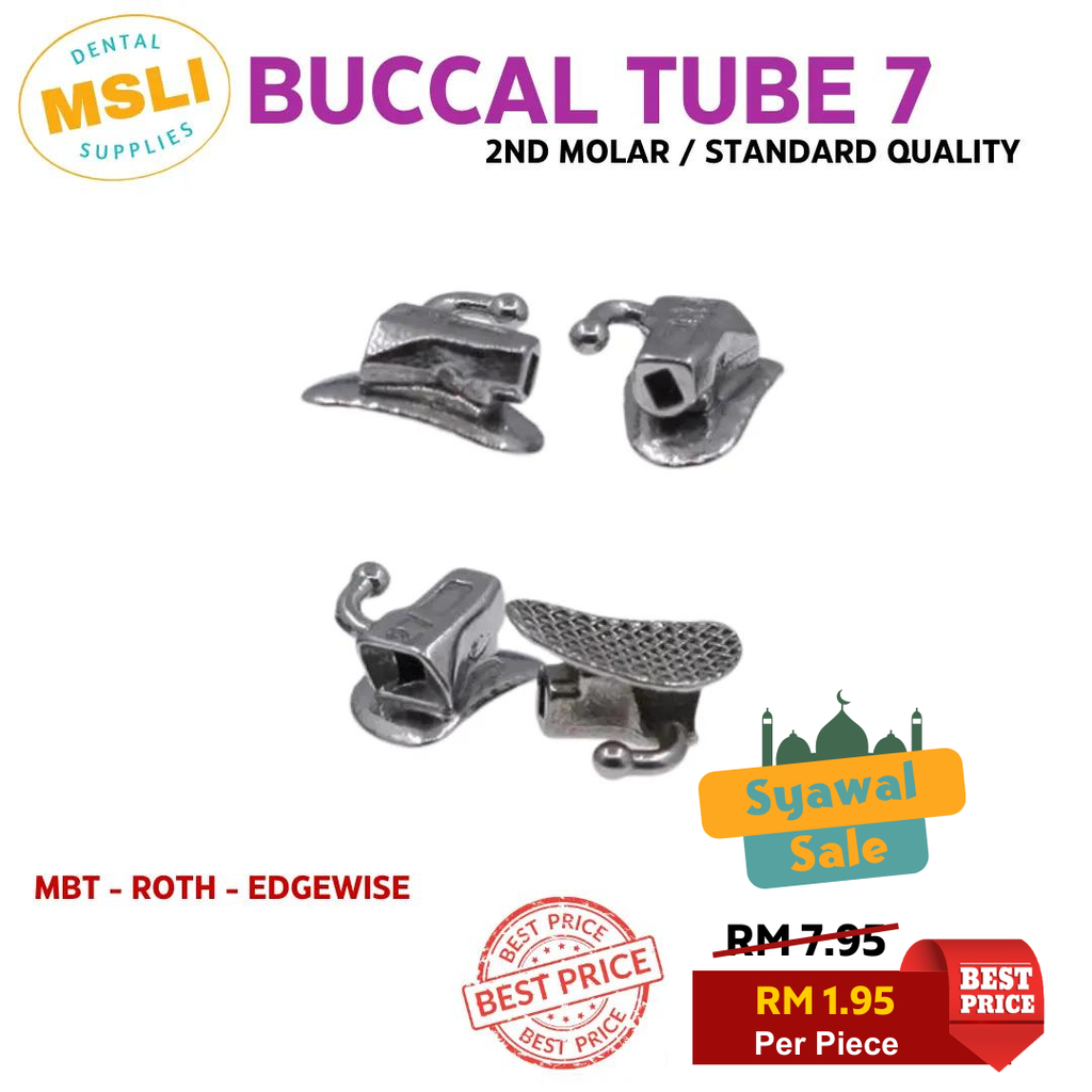 🕌 🌙 2ND MOLAR BUCCAL TUBE 7 (Standard Quality) - LOOSE – MSLI Dental ...