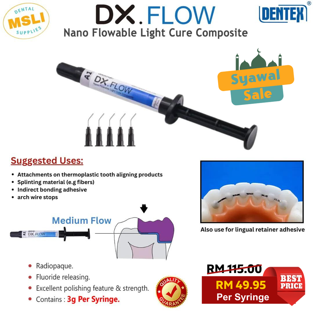 🎉 DX FLOW - Nano Flowable Light Cure Composite (MEDIUM FLOW) 🟢 A078 ...