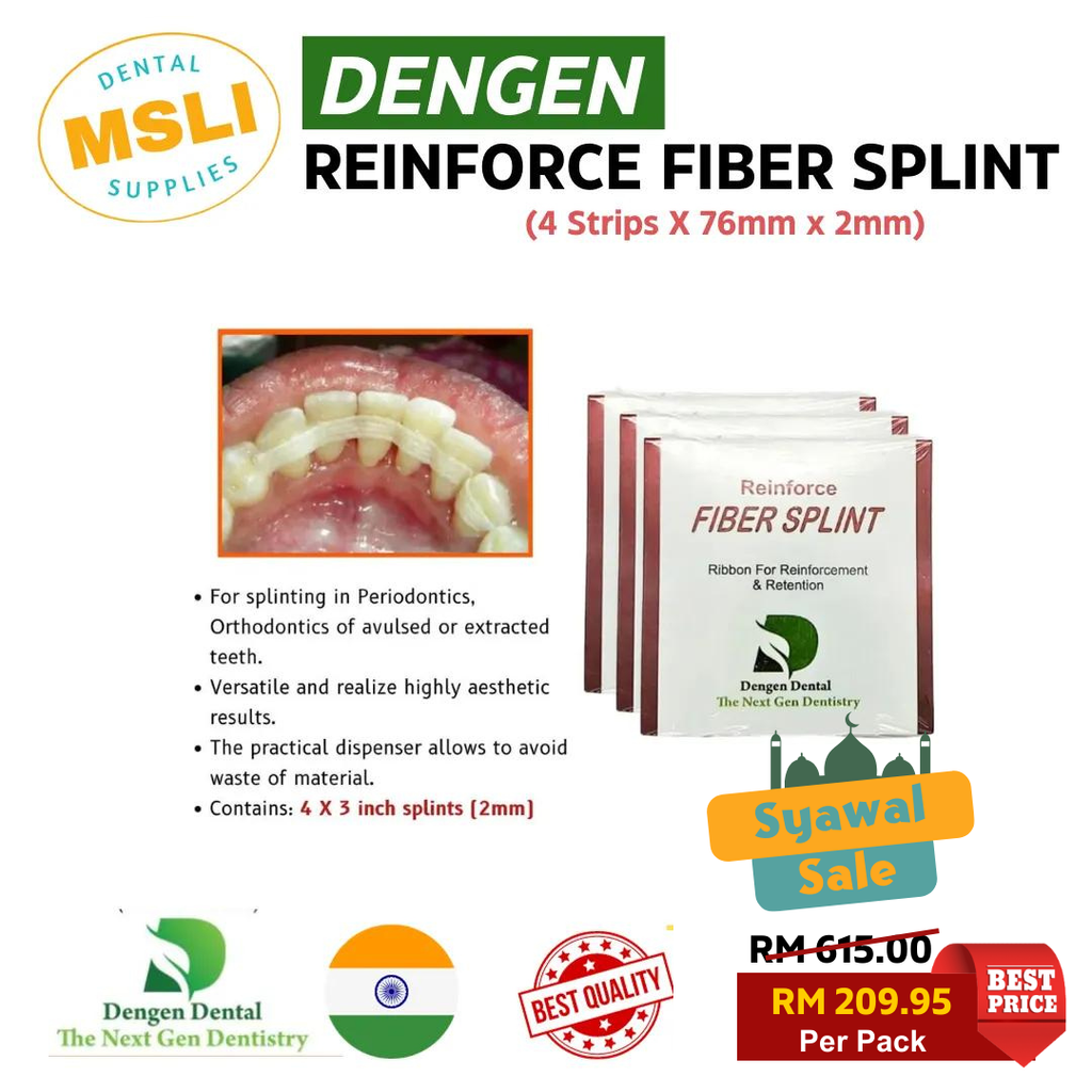 🕌 🌙 DENGEN REINFORCE FIBER SPLINT - 4 Strips of 76mm(length) x 2mm ...
