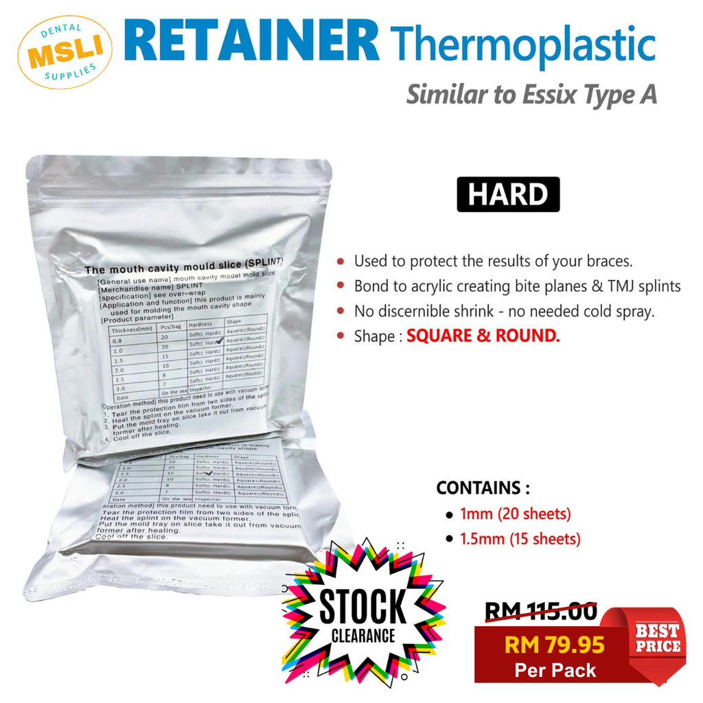 🎉 PRE-BOOK (ETA: 1 to 3 wks) RETAINER THERMOPLASTIC - SPLINT Similar to ...