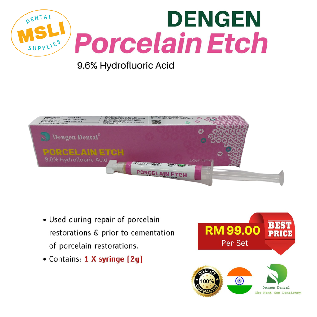 Ready Stock DENGEN PORCELAIN ETCH 9.6% HYDROFLUORIC ACID 🟢 – MSLI ...