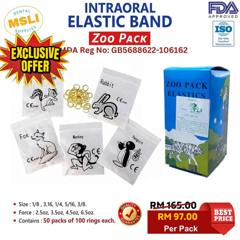 Ready Stock 3B ORTHO - Intraoral Elastics - ZOO PACK A070 🟢 – MSLI ...