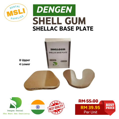 Ready Stock DENGEN SHELL GUM - Shellac Base Plate 🟢 – MSLI Dental Supplies