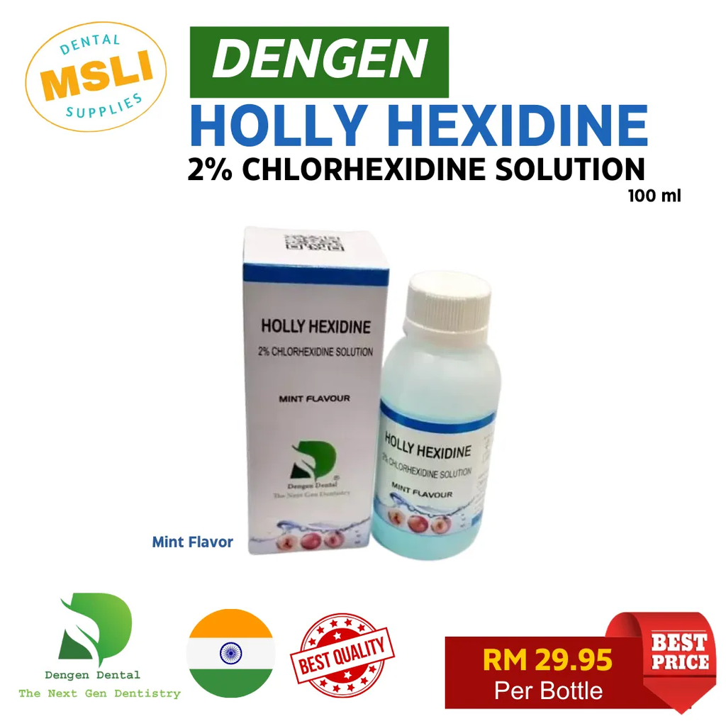 Ready Stock DENGEN HOLLY HEXIDINE - 2% Chlorhexidine Solution 🟢 – MSLI Dental Supplies