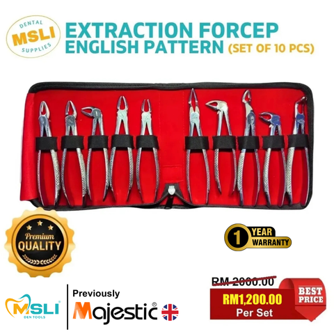 PRE-BOOK (ETA: 2 to 4 Wks) MSLI DENTOOLS (SET OF 10 PCS) - EXTRACTION ...
