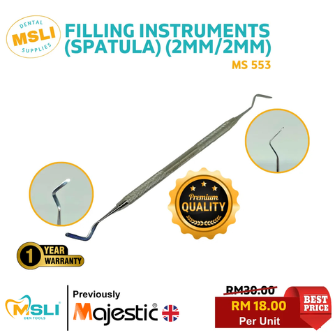 Ready Stock MSLI DENTOOLS (MS-553) - FILLING INSTRUMENTS (SPATULA) (2MM ...