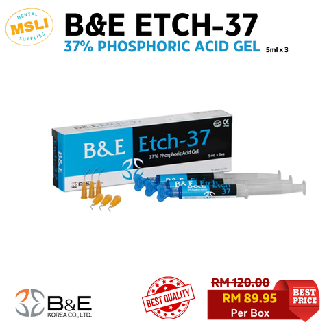 B&E ETCH-37 - 37% Phosphoric Acid Gel (5ml x 3) – MSLI Dental Supplies