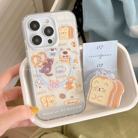 Cute Cartoon Foodie Bread Toast Pretzel Milk Animal Cats Kitten MagSafe ...