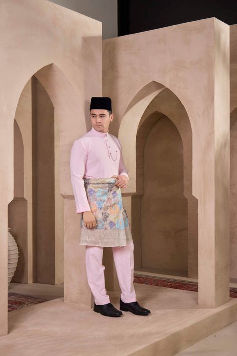 Baju Melayu Mahkota - Soft Pink – AMAR AMRAN