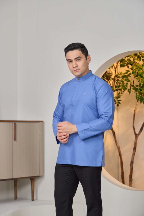 Kurta Qabil (Steel Blue) – AMAR AMRAN