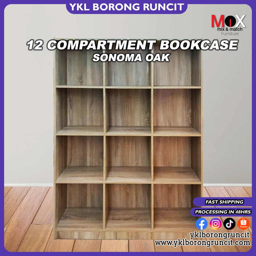 12 Compartment File Cabinet | Full White | Sonoma Oak | Walnut – YKL ...