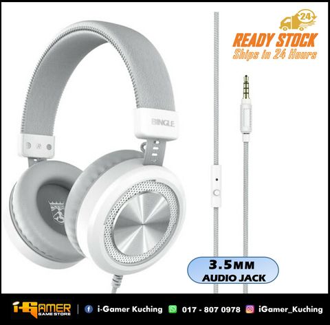 PC / MOBILE WIRED HEADSET BINGLE M60 (3.5MM Audio Jack) – i-Gamer Game ...