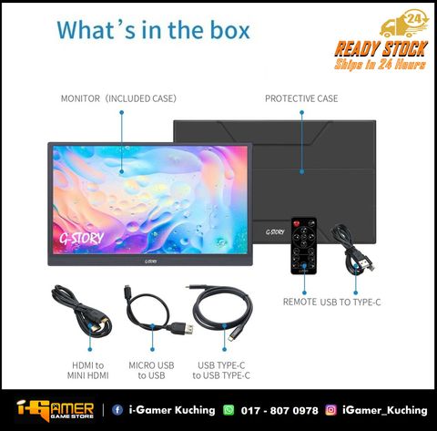 G-STORY PORTABLE MONITOR GSW56FM – i-Gamer Game Store