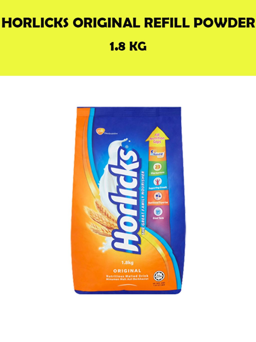 Horlicks Original Powdered Malt Drink Refill Pack/Horlicks Refill Pack ...