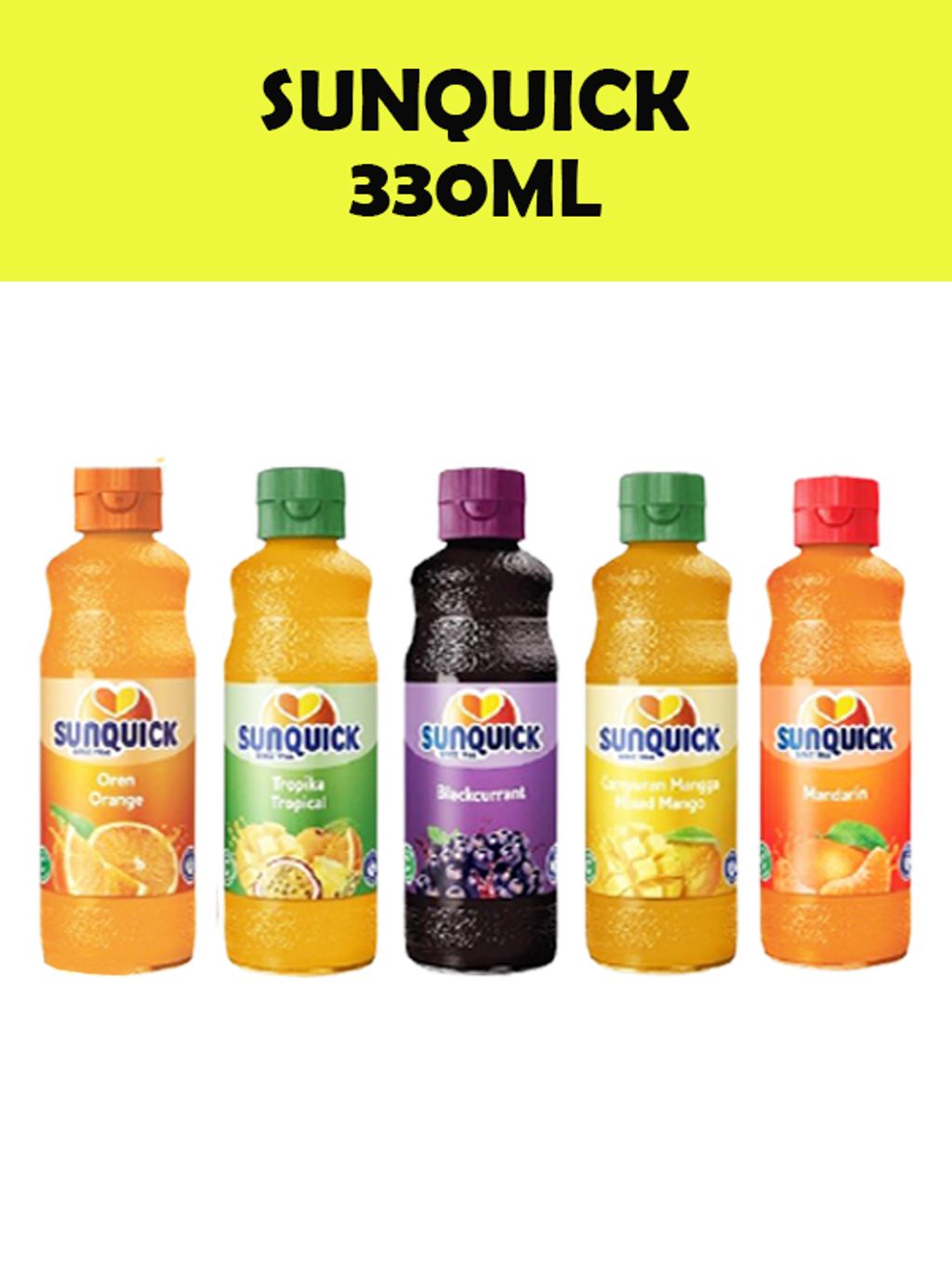 Sunquick [330ml] - Oren / Mandarin / Mango Mixed /Blackcurrant/Tropical ...