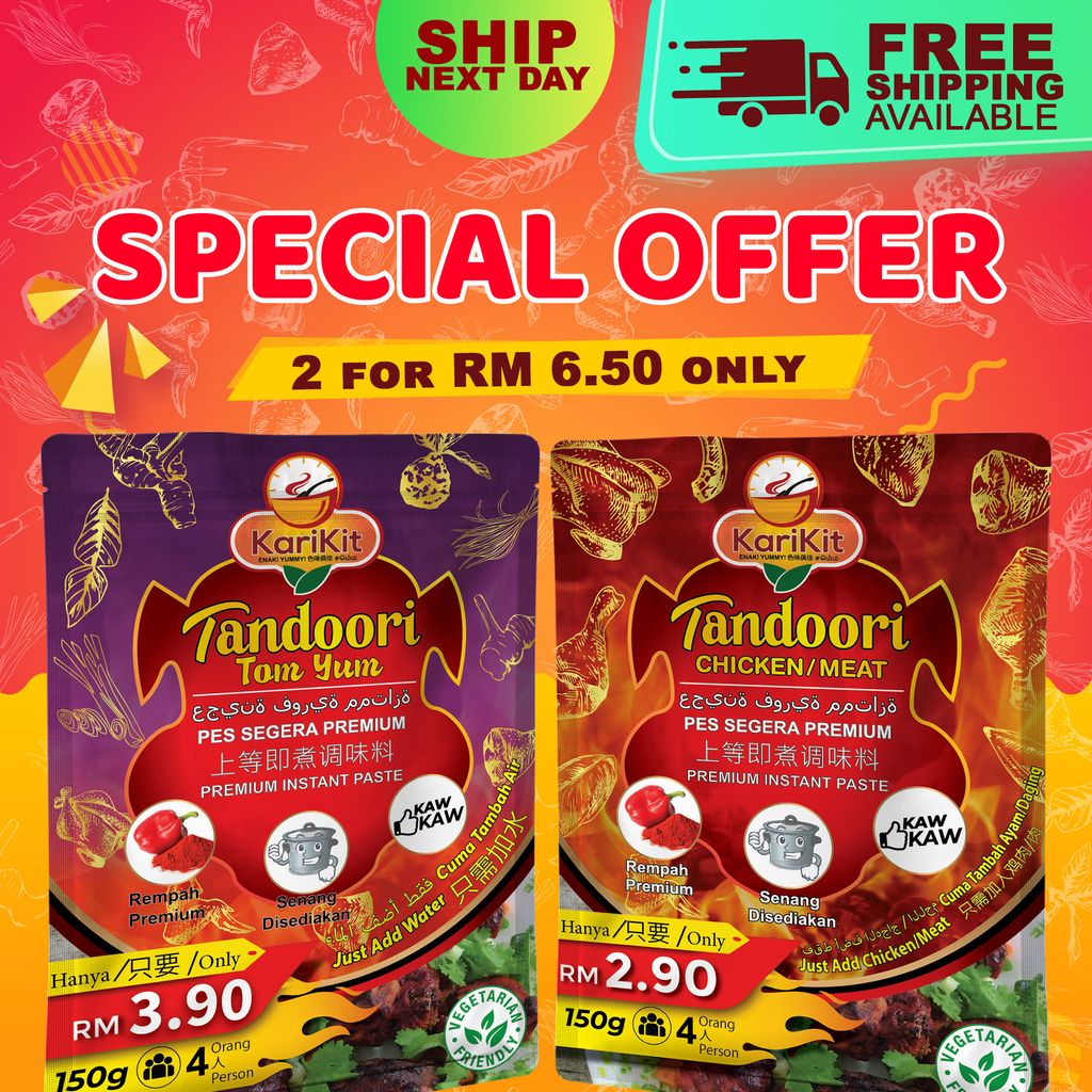 Tandoori COMBO Deal RM6.50 (Original + Tom Yum) Premium Instant Paste ...