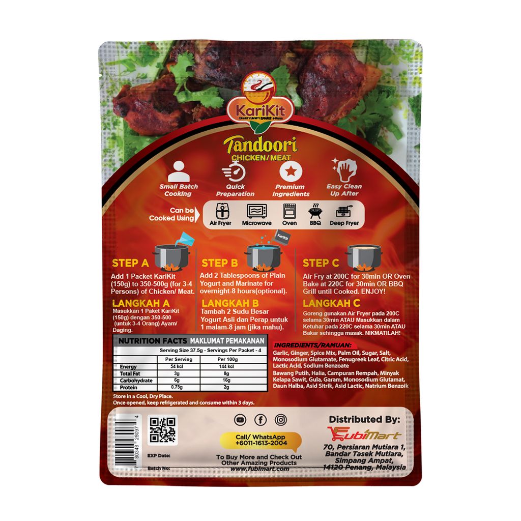 Tandoori COMBO Deal RM6.50 (Original + Tom Yum) Premium Instant Paste ...