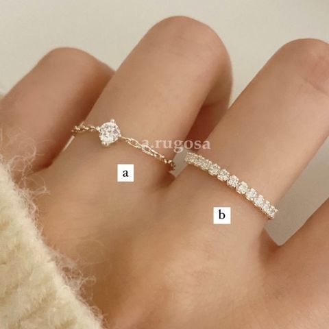 diamond chain ring 戒鍊2款 – Rugosa.