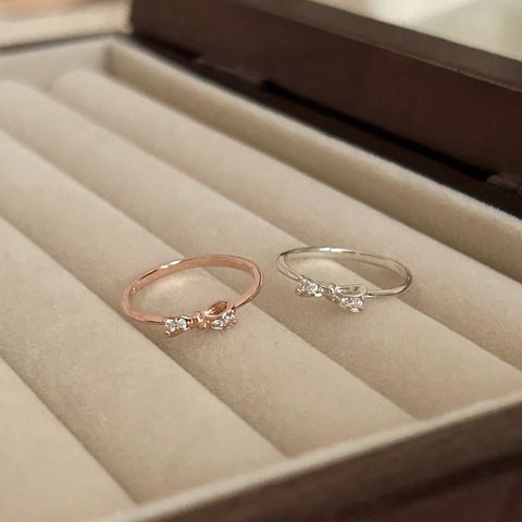 rosette ring 有份量蝴蝶結碎鑽戒🎀 – Rugosa.