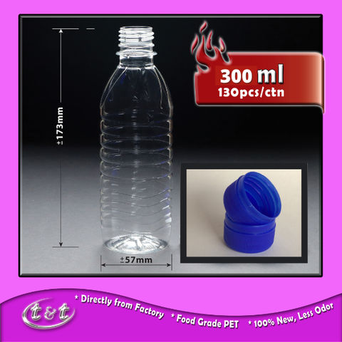 Plastic Bottle PET Botol Plastik Kosong 空瓶子 300ml with Caps - 130pcs ...