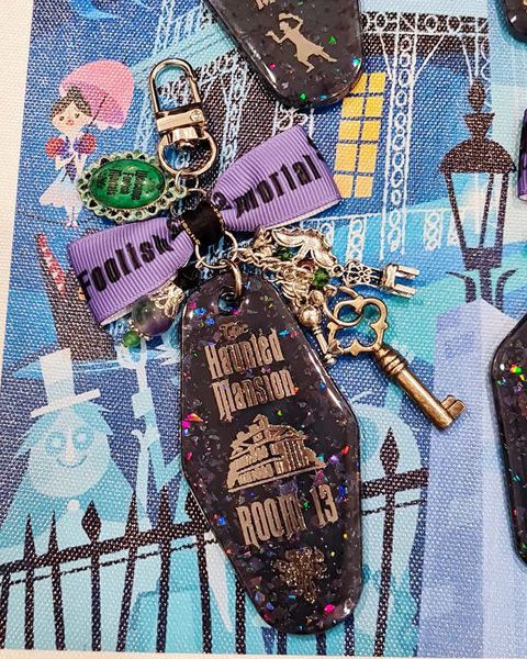 Haunted Mansion Key Fob & Vintage Key Charm – Bread & Butterfly