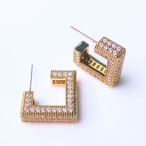 Petite Square Hoops Stylish Earrings – Pineapple Gems
